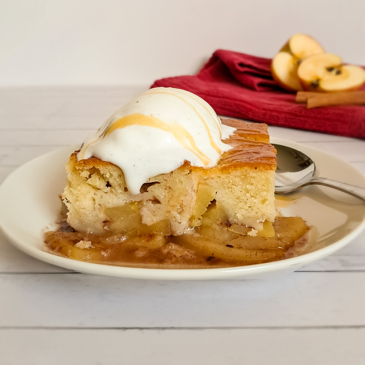 Amish Apple Pudding Cake (Warm Apple Pudding) - Amish Heritage